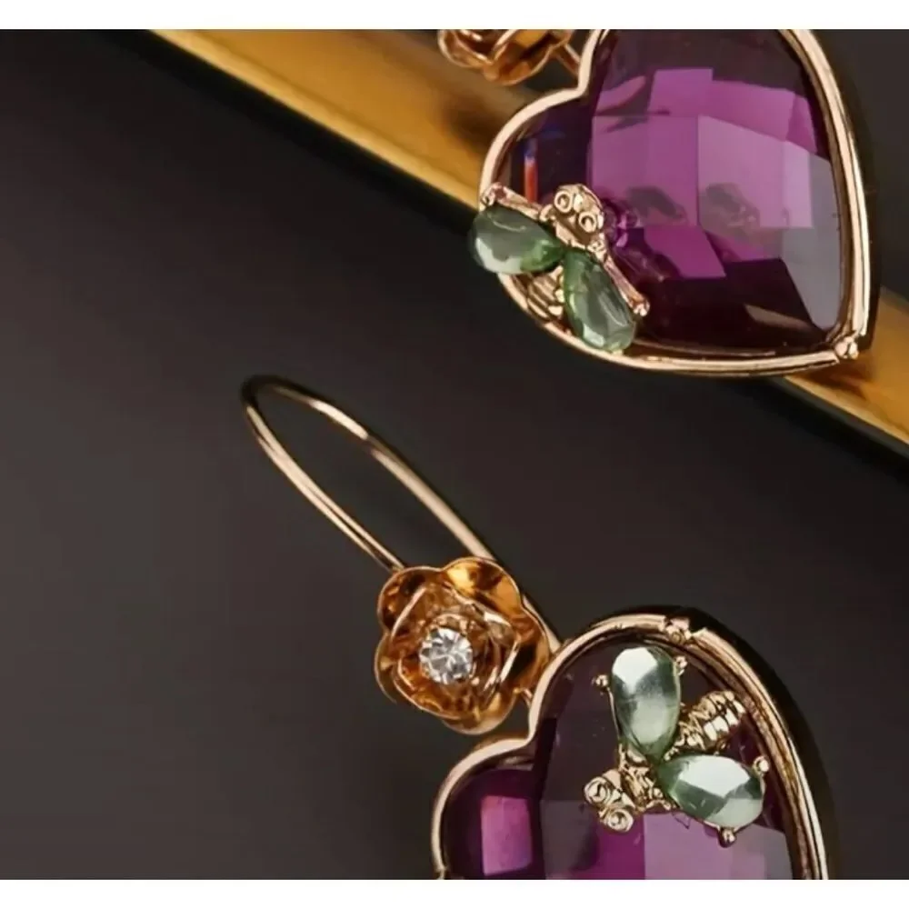 Betsey Johnson | Jewelry | Betsey Johnson Stunning Dark Purple Bee ...